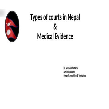 Presentation court and evidence in Nepal | PPTX