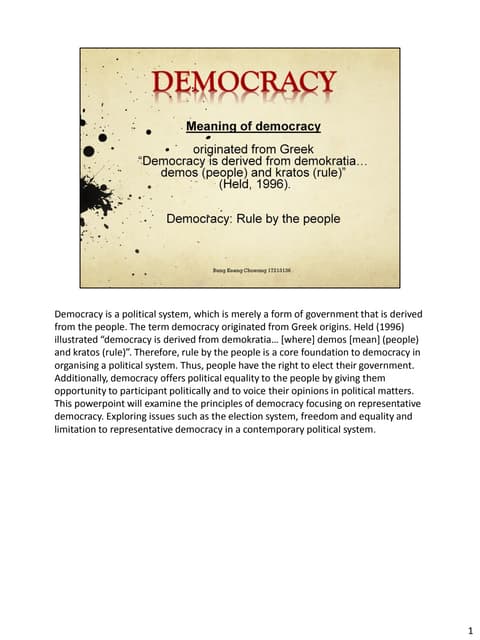 Unit 1- Democracy and Participation | PPT