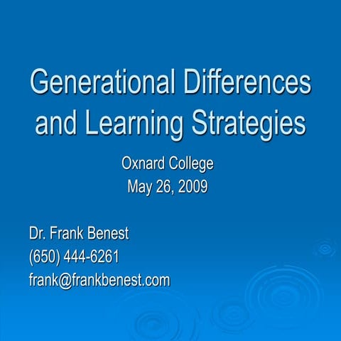 Presentation on Generations and differences .ppt