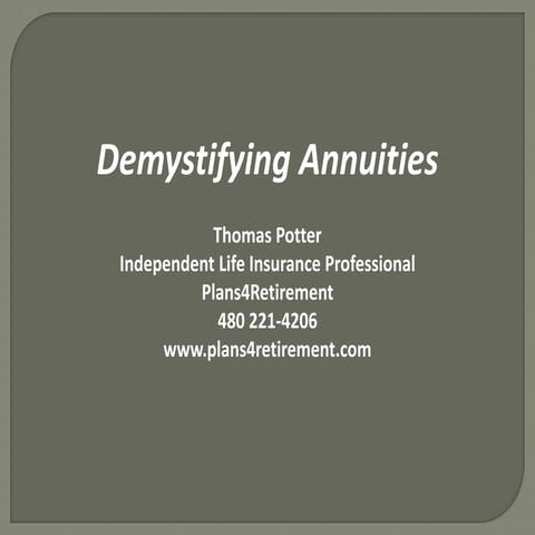 Annuity Basics Pptx