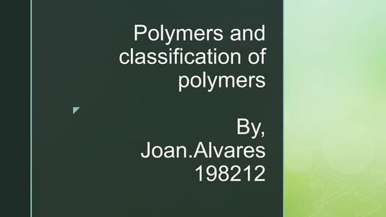 POLYMERS | PPTX