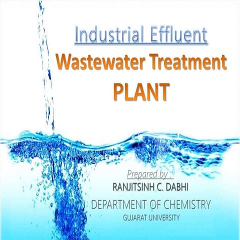 Wastewater Treatment Plant | PPTX