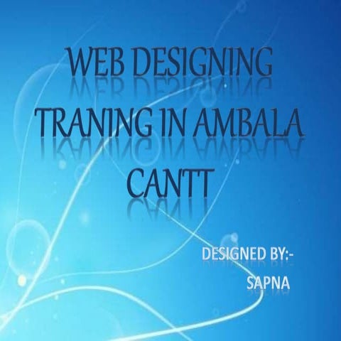 Presentation on web designing | PPT