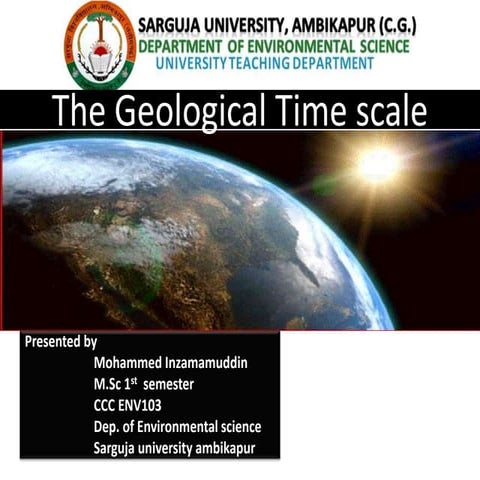 the geological time scale | PPTX | Geology | Science