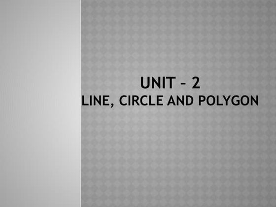 Line Drawing Algorithms - Computer Graphics - Notes | PPTX