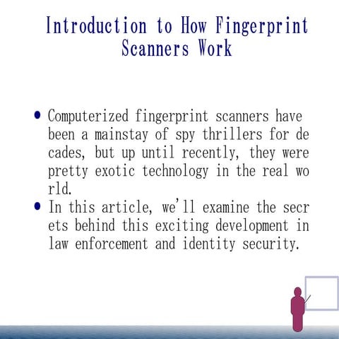 How Fingerprint Scanners Work | PDF