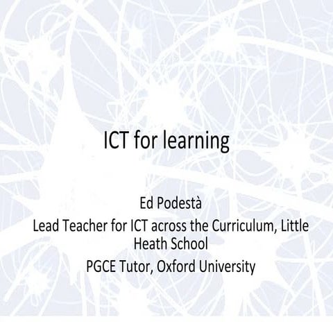 KS5 Learning with ICT | PPT