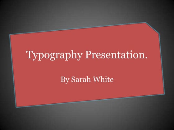Typography Presentation | PPT
