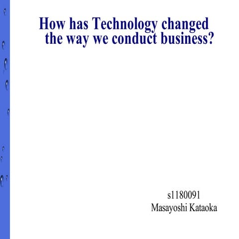 Technology Impact on Business | PPT