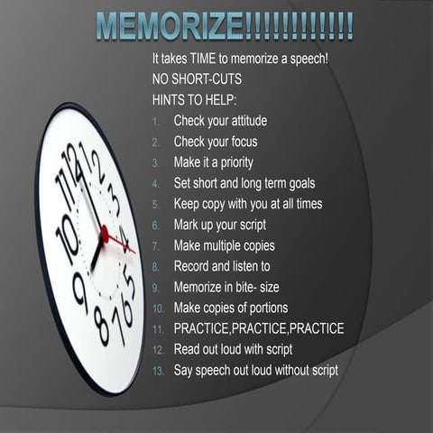 Memorized speech | PPTX