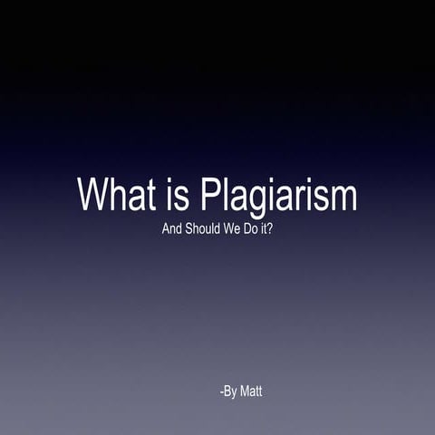 Plagiarism | PPT