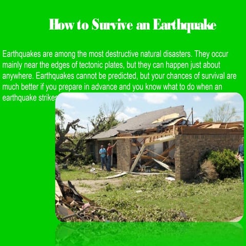 how to do during before and after an earthquake | PPT | First Aid ...