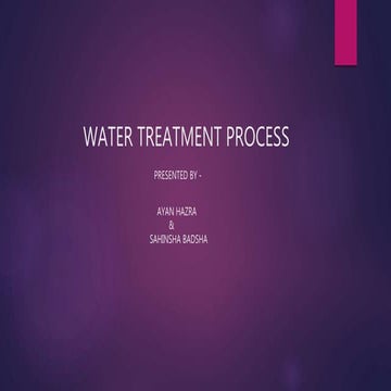 Water treatment process | PPTX