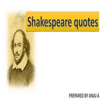 SHAKESPEARE QUOTES | PDF