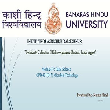 isolation of microbes | PPTX | Biological Sciences | Science