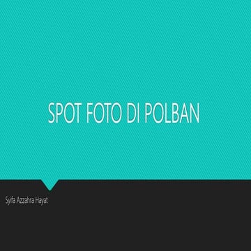 Spot foto di Polban | PPTX