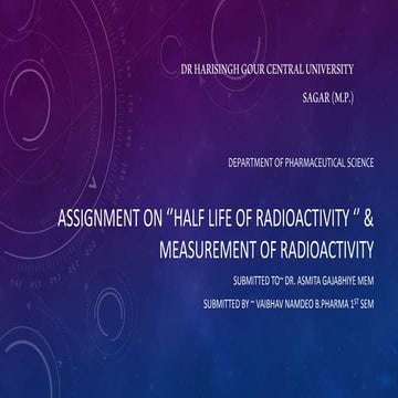 Measurement of radioactivity | PPTX