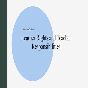 Learner Rights & Teacher Responsibilities | PPTX