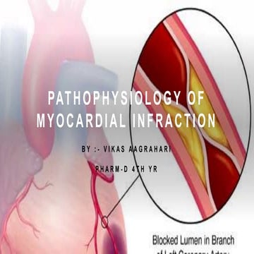 pathophysiology of myocardial infraction | PPTX