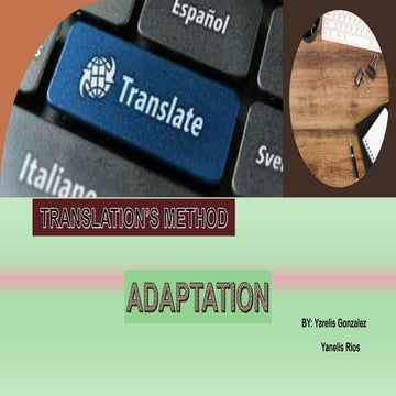 translation techniques adaptation | PPTX
