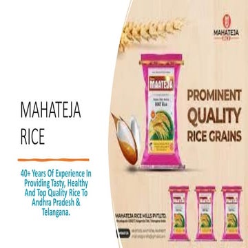 MAHATEJA RICE | PPT