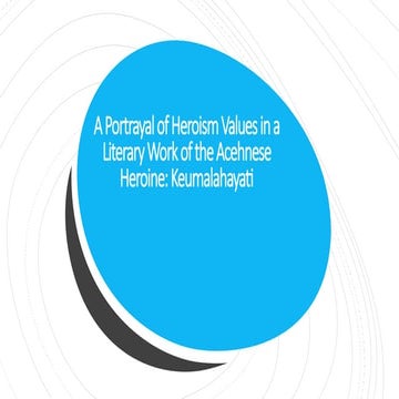 A potrayal of heroism values of Acehnese heroine Keumalayahayati | PPTX