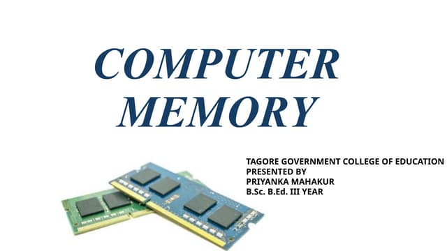 Computer Memory | PPTX