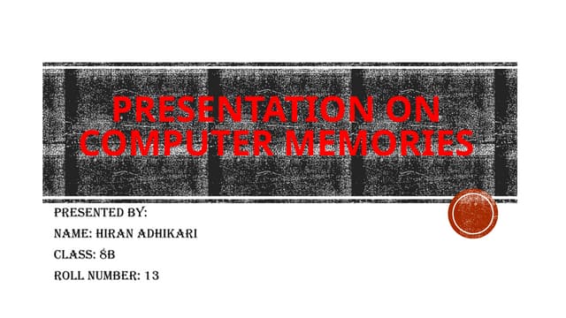Computer Memory | PPTX