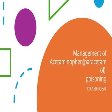 Management Of Acetaminophen Paracetamol Poisoning Pptx