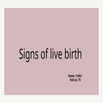 Signs of live birth in forensic medicine.ppt