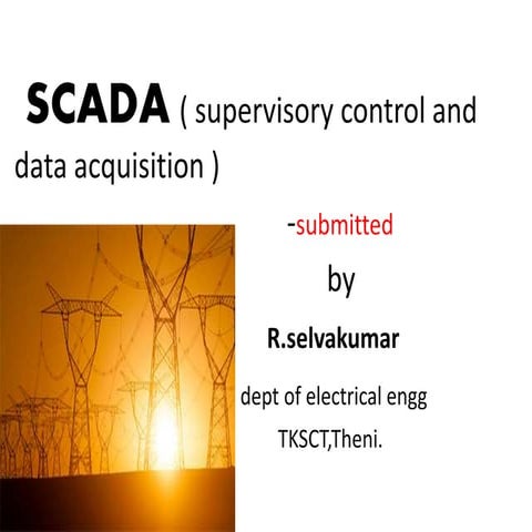 supervisory control and data acquisition system | PPTX