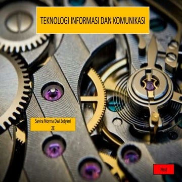 Teknologi Komunikasi Dan Informasi Ppt