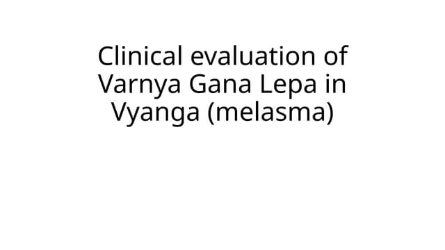 A Single case study of Vatankur Kshir & Haridra churna lepa in ...