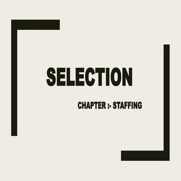 Meaning of Selection and steps in selection process | PPT