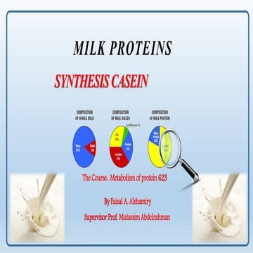 MILK PROTEINS / SYNTHESIS CASEIN | PPTX