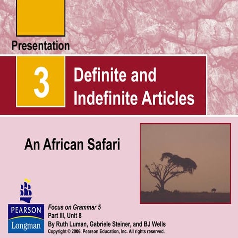 Presentation 3 definite & indefinite articles | PPS