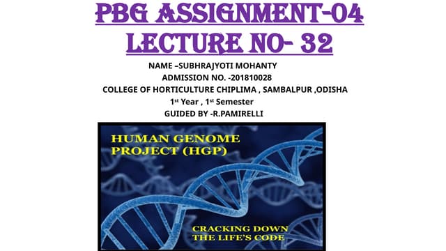 HUMAN GENOME PROJECT Class XII Biology.pptx