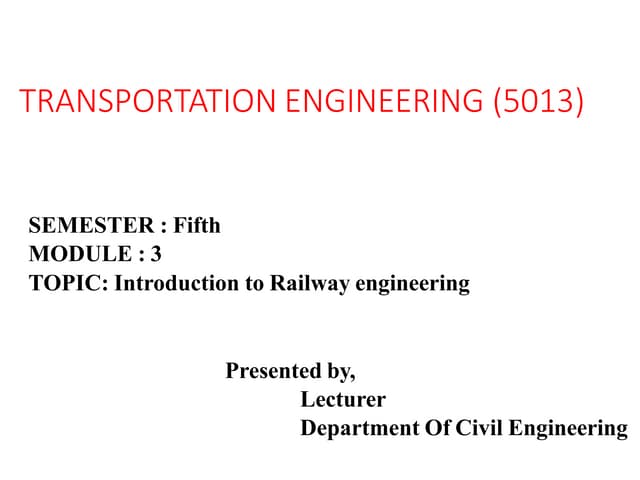 Components of railway track | PPTX