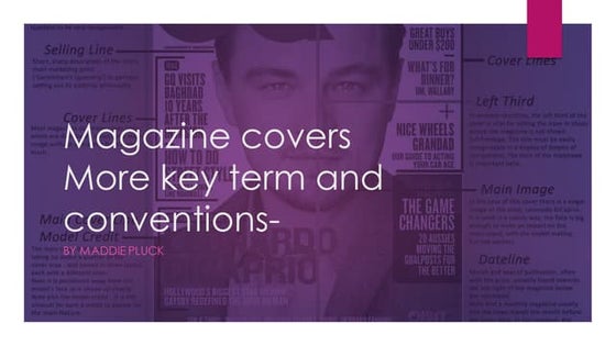 Magazine Cover Terminology | PPTX