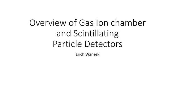 Gas filled detectors | PPT