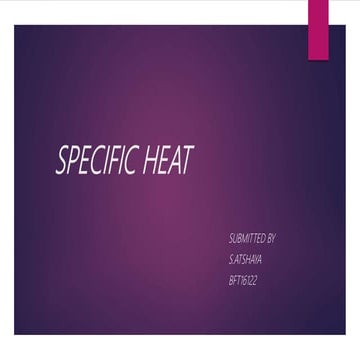 specific heat | PPTX