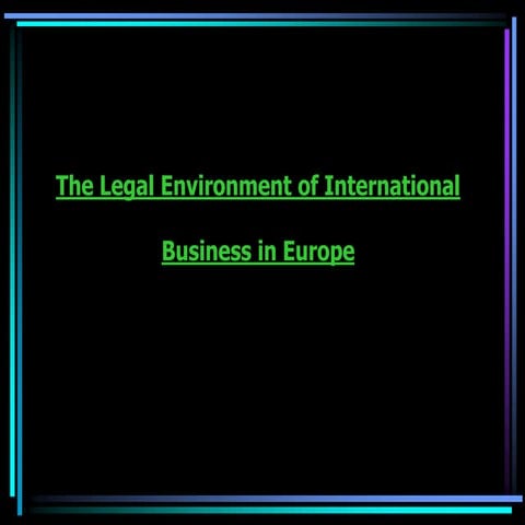International Commercial Law | PPT