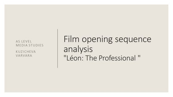 Leon Opening Sequence Analysis | PPT