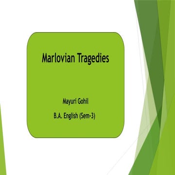 Christopher Marlowe - Tamburlaine | PPTX