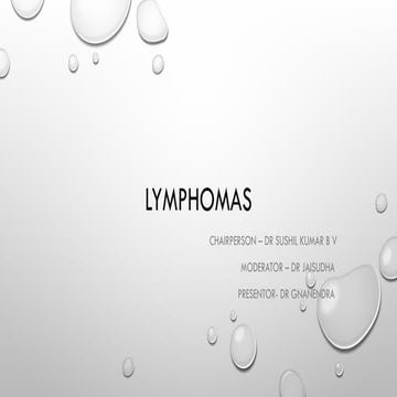 Lymphomas definition and classifications | PPTX