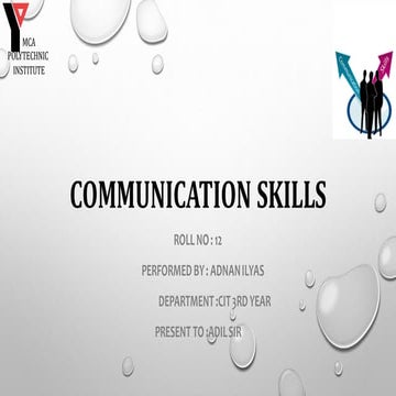 communication skills Presentation | PPT