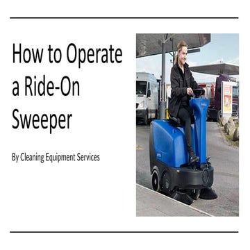 How to Operate a Ride-On Sweeper | PDF