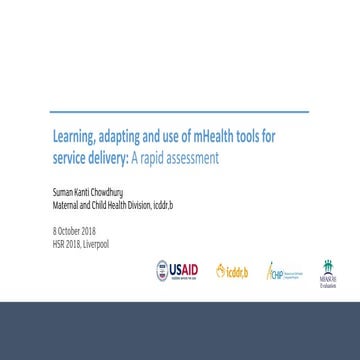 Learning, adapting and use of mHealth tools for service delivery: A ...
