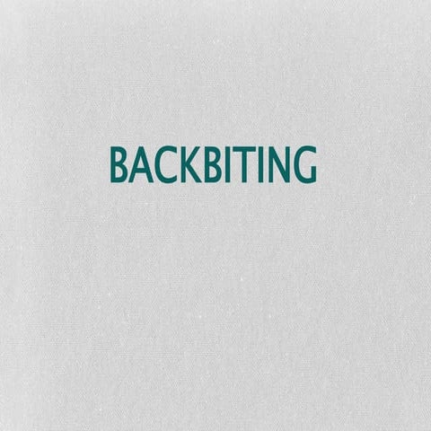 Backbiting | PPTX
