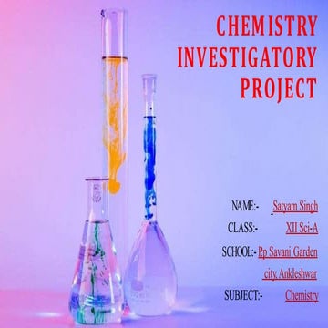 Chemistry investigatory project on Antacids | PPTX